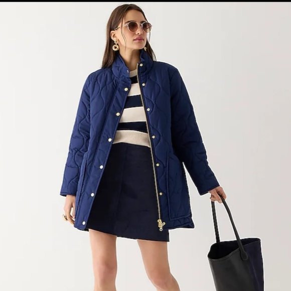 J. Crew | Jackets & Coats | J Crew Womens Tall Quilted Cocoon Puffer ...